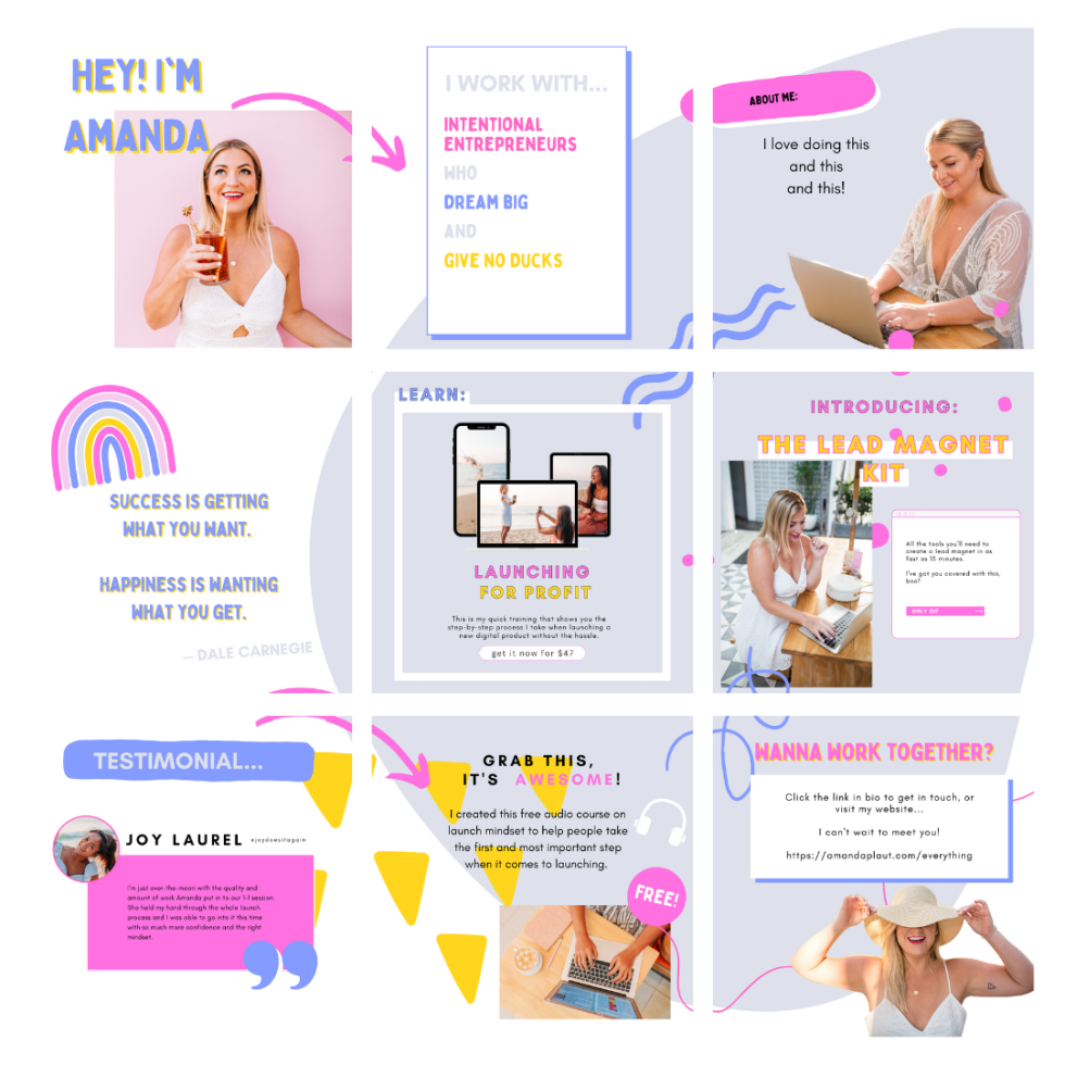 Instagram 9 Grid Templates - Cherry Ward